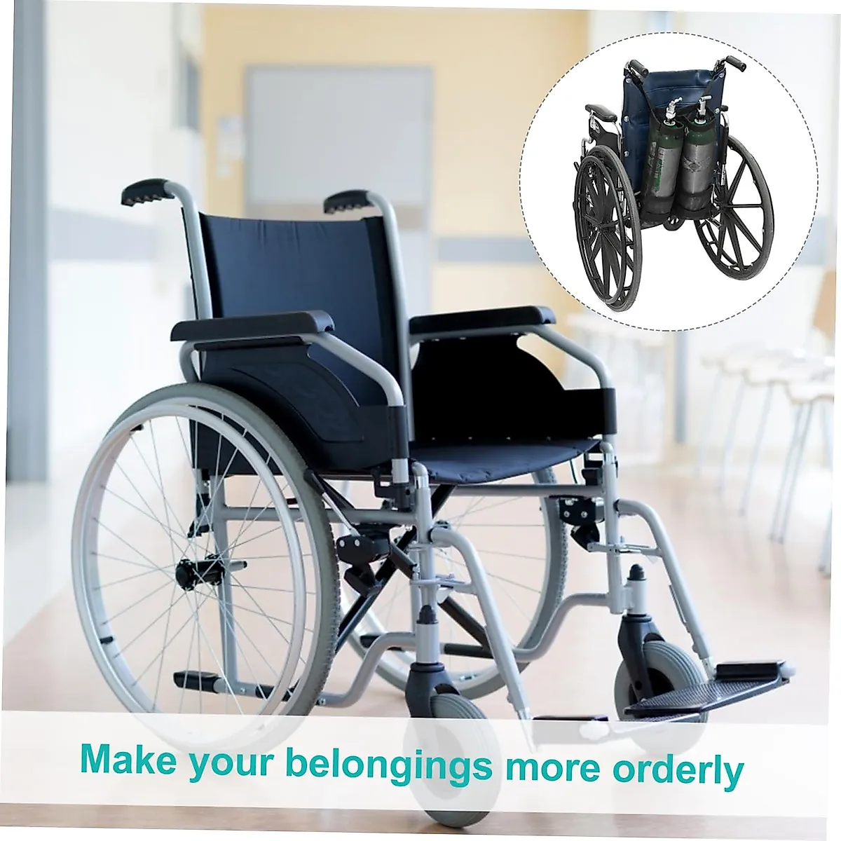 Alipis 3 Pcs Oxygen Cylinder Back Bag Stroller Storage Pouch Stroller Organizer Bag Wheelchair Hanging Bag Wheelchair Storage Pouch Universal Outdoor 1680d Oxford Cloth Backpack Bag