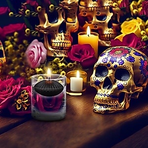 Black Floating Candles for Cylinder Vases, 24 Pack 2 Inches Water Tealight Candles for Halloween Dinner Party Holiday Decoration