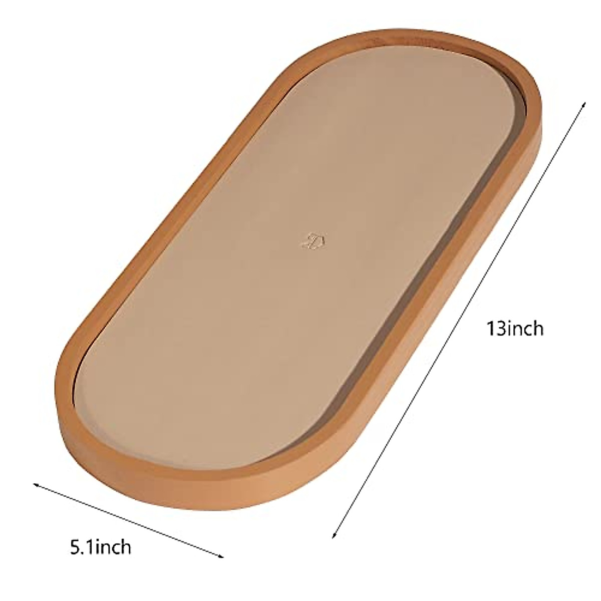 Tynulox Wood Coasters for Drinks | Warm Brown Oblong  Multipurpose Plate | Wooden Shallow Storage Tray