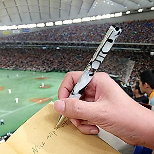 LACHIEVA LUX White Luxury Acrylic Celluloid Finished Ballpoint Pen for Writing. Nice Ball Pen Set Gift for Women & Men. (White/Black)