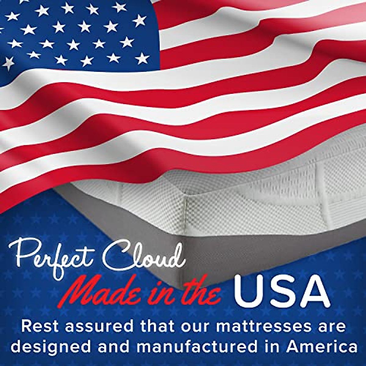 Perfect Cloud Made in The USA UltraPlush Charcoal-Infused 10-inch Memory Foam Mattress - Pressure Relieving - Bed-in-a-Box (Queen)
