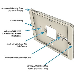 Smart Home Mount Wall Mount Kit for Apple iPad 10.2 inch Tablet (7th / 8th Gen) - White