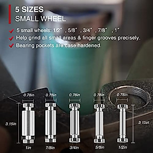 Belt Grinder 2x72 Small Wheel Holder Set 5 Sizes For knife Grinders Knife Making, 7.8In, 7.8