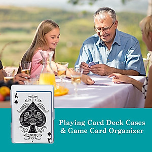 24PCS Thicken Playing Card Case Clear Plastic Gaming Game Card Holder Organizer, Snaps Closed Clear Card Box Small Hard Plastic Card Storage Box, Empty Trading Card Storage Box 3.8x2.7x0.82 Inch