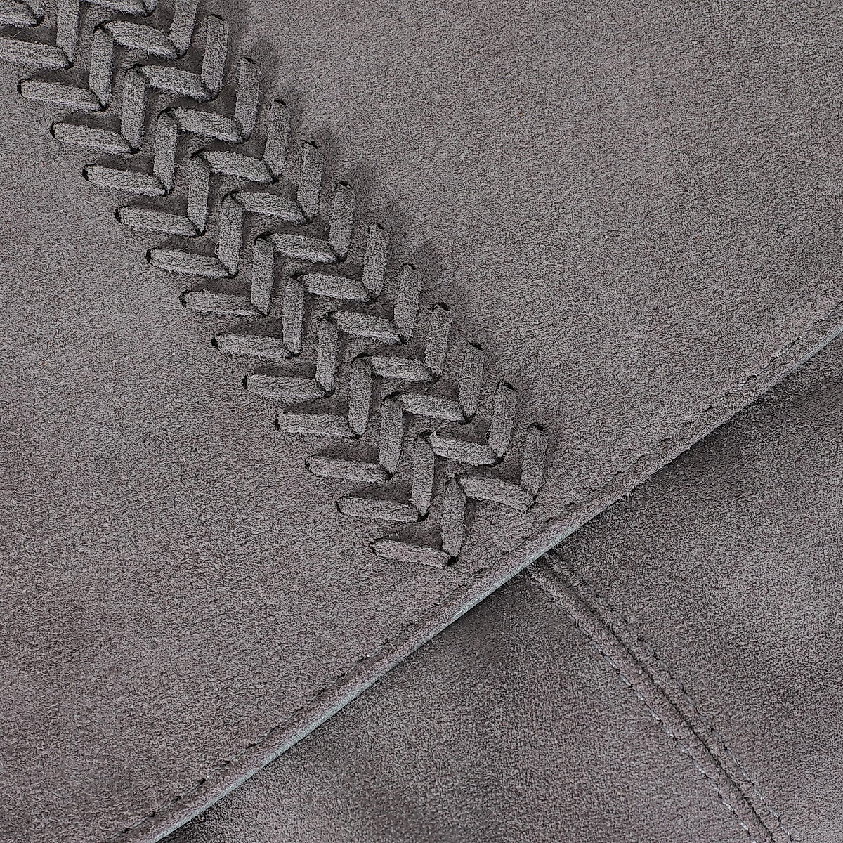 ZLYC Women Bohemian Nubuck Leather Fringe Bag Pouch Tribal Tassel Cross Body Shoulder Bag, Gray