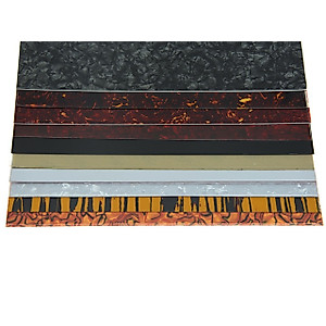 Dopro 25x20cm Acoustic Guitar Self Adhesive Scratch Plate Sheet Pickguard Material Sheet Vintage Tortoise