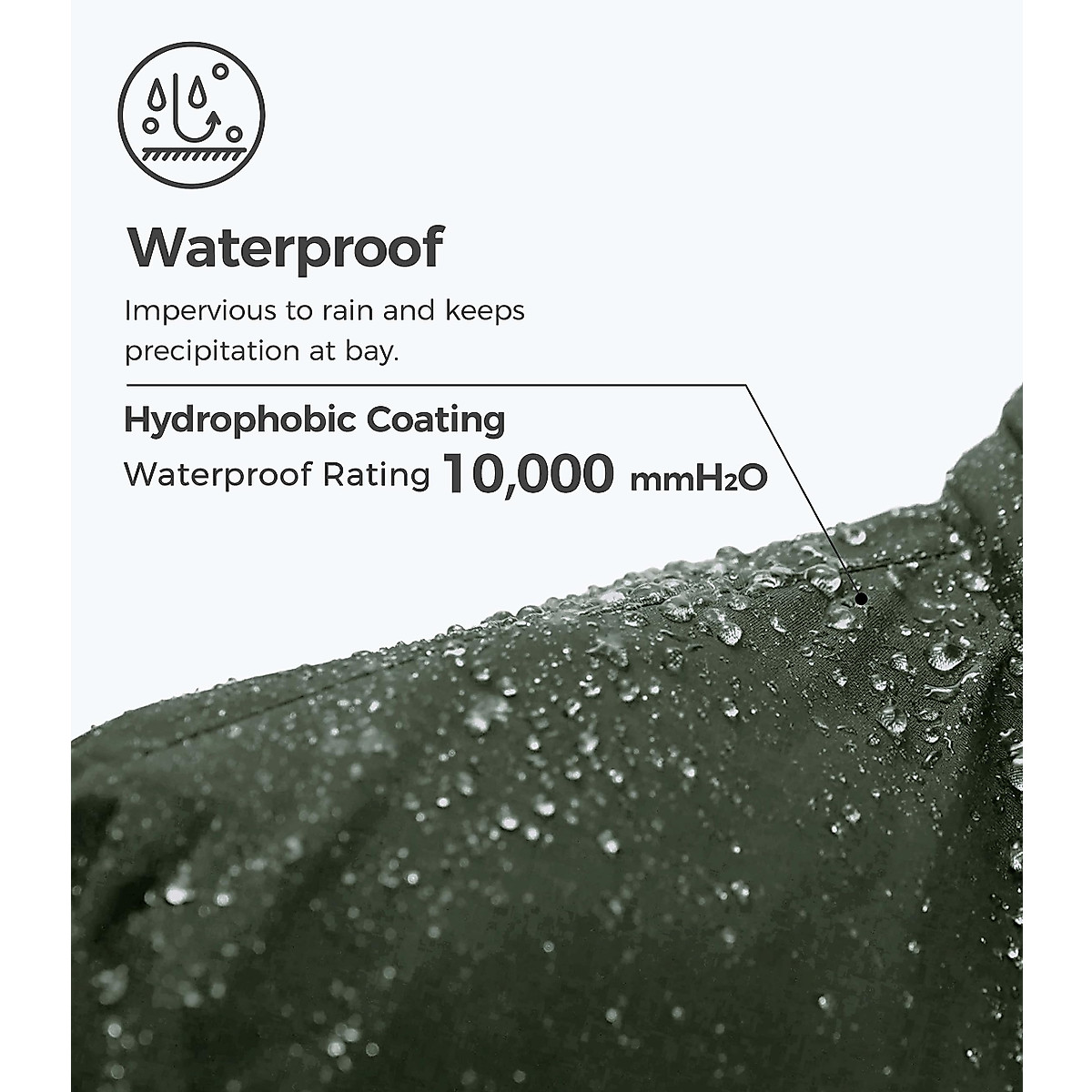 wantdo Women's Waterproof Ski Jacket Wind Block Winter Snow Coat Hooded Sportswear Army Green L