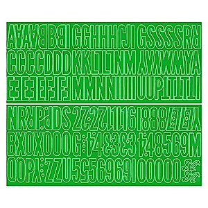 Graphic Products Permanent Adhesive Vinyl Letters and Numbers (160 /pkg), 3", Green