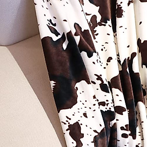 Cute Cow Print Blanket Soft Fleece Flannel Cozy Warm Plush Lightweight Throw Blanket All-Season for Couch Sofa Bed for Adults Kids Boys Teens Gift 50"x60"