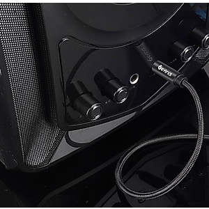 Devinal 1/8 to 1/4 Stereo Cable, 6.35mm to 3.5mm TRS Audio Path Cord, Interconnect Adapter Lead with Extra Durable Nylon Braid Gold Plated 10 Feet