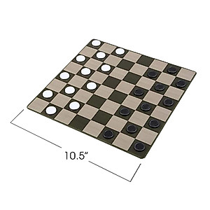 Gamie 10 Board Games Set, Classic Family Games for Kids and Adults, Includes 5 Double Sided Playing Boards with Backgammon, Chinese Checkers, Snakes and Ladders, Sorry, Draught, Racing, Chess and More