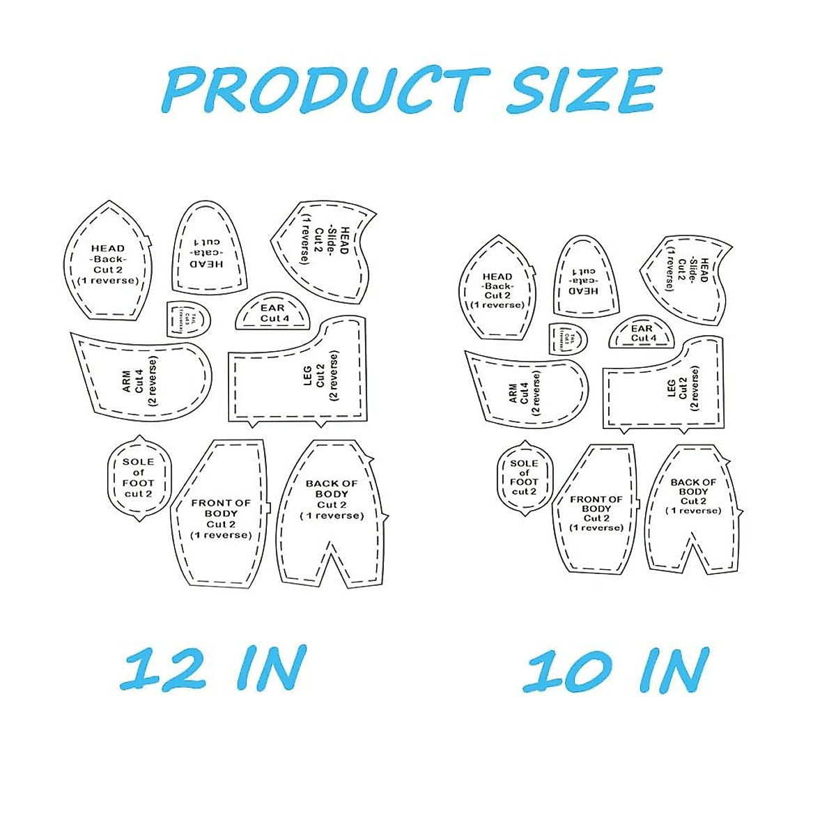 Memory Bear Template Ruler Set,10 PCS Memory Bear Template Ruler Set Acrylic Quilting Template Cutting Set for Sewing Bear Pattern Template Home Sewing Art Craft（10inch-Without an Instruction Manual）