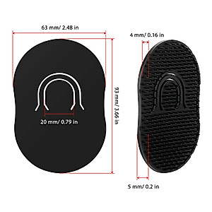 6 Packs Pocket Palm Combs, Shampoo Comb, Massager Hair Brush Comb, Scalp Massager Brush Comb (Black)