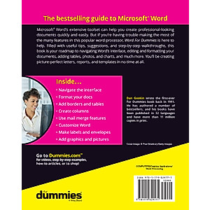 Word For Dummies (For Dummies (Computer/Tech))