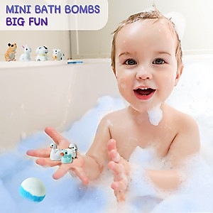 Yekery Bath Bomb Gift Set with Toys Inside, 20 Pack Organic Bath Bombs for Kids, Kids Safe Handmade Fizzy Balls for Kid, Ideal Birthday Gift for Boys & Girls