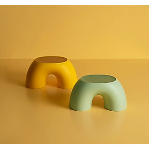 LAN ZHANG GUI Kid Stool Children's Stool Rainbow Stool Foot Stool is Suitable for Living Room bedrooms, Study, Kitchen and Bathroom, etc. (Green)