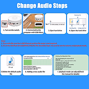 JRGKJCP 16 Minutes Voice Recorder, Record Custom Message for Plush Toy, Stuffed Bear Toy, Baby Doll Toy, and Pillow (2Pack + White)