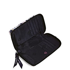 Vera Bradley Women's Cotton Smartphone Wristlet With RFID Protection, Bloom Boom Navy - Recycled Cotton, One Size