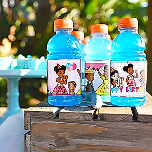 24Pcs Water Bottle Labels for Kids Birthday Party Supplies, 3 Styles 8.5” x 2” Water Bottle Labels, Self-Adhesive Waterproof Water Bottle Labels for Kids Girls Boys Birthday Party Decorations