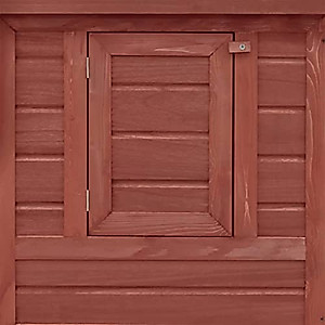 vidaXL Outdoor Chicken Cage Hen House with 1 Egg Cage Wooden Weather Resistant Hen House Small Animal Chicken Coop Cage Pet Carrier Brown Wood