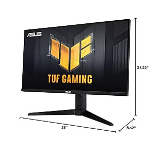 ASUS TUF Gaming 28” 4K 144HZ DSC HDMI 2.1 Gaming Monitor (VG28UQL1A) (Renewed)