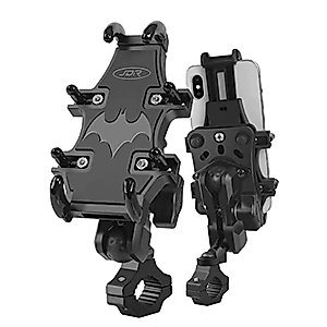 ZIDIYORUO Motorcycle ATV Phone Holder, Aluminum Heavy Duty Phone Mount for Motorcycle Universal 7/8"-9/8" Handlebars, Fit for All iPhone 14 13 12 Pro Max Android Samsung Smart Devices