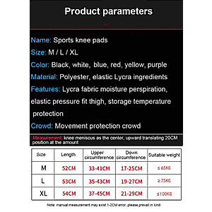 Mcolics Sports Non Slip Compression Full Knee Leg Long Sleeves (1 Pair) for Adult Men Women, Leg Pant Tights Knee Brace Thigh Calf Support for Basketball Football Cycling Running (Dark Blue, Medium)