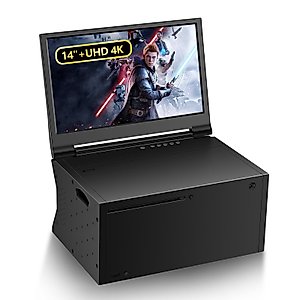 G-STORY 14‘’ Portable Monitor for Xbox Series X 4K Portable Gaming Monitor IPS Screen for Xbox Series S（not Included） with Two HDMI, HDR, Freesync Game Mode Travel (14“&4K for Xbox Series X)
