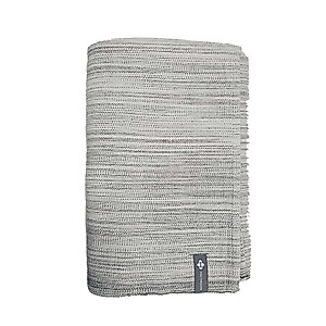 Halfmoon Cotton Yoga Blanket | 60” x 80” - Handwoven Soft & Large Throw Blankets for Home Decor, Yoga Practice, Camping, Outdoors, Travel, Meditation & Room Decor (Melange Carbon)