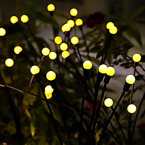 ZFNN Solar Garden Lights – 4 Pack 24 LEDs Solar Firefly Lights, Starburst Swaying Lights, Outdoor Waterproof Garden Decorations for Yard Patio Pathway Lawn Mother's Day Difts