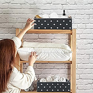 KWLET Small Storage Baskets Felt Fabric Decorative Storage Bins Long Narrow Basket for Shelves Office Bedroom Living Room Kitchen Home Light Grey, 3 Pack