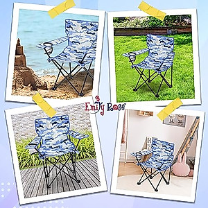 Emily Rose Kids Toddler Beach Chair | Outdoor Folding Chair for Boys and Girls with Child Safety Lock, Cup Holder and Carry Case | Sturdy, Portable, and Fun Seating for Beach, Camping, and Picnics