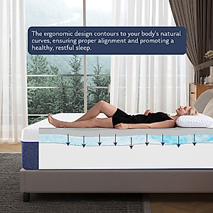 Dyonery Twin XL Mattress 12 Inch Charcoal Memory Foam Mattress in a Box Fiberglass Free,CertiPUR-US Certified Gel Mattress Made in USA, 80" × 38" × 12", Medium