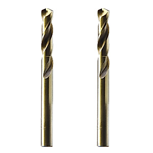 MAXTOOL 9/32" 2pcs Identical Screw Machine Drills HSS M42 Cobalt Twist Stub Drill Bits Fully Ground Golden Straight Shank Short Drills; SMF42G10R18P2