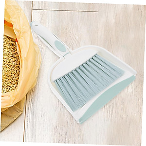 IMIKEYA Set Mini Broom Dustpan Brooms Hand Broom Keyboard Broom Brush Small Broom and Dustpan Mini Cleaning Broom Mini Dust Pan and Brush Camping Cleaning Supplies Wisk Broom Plastic Green