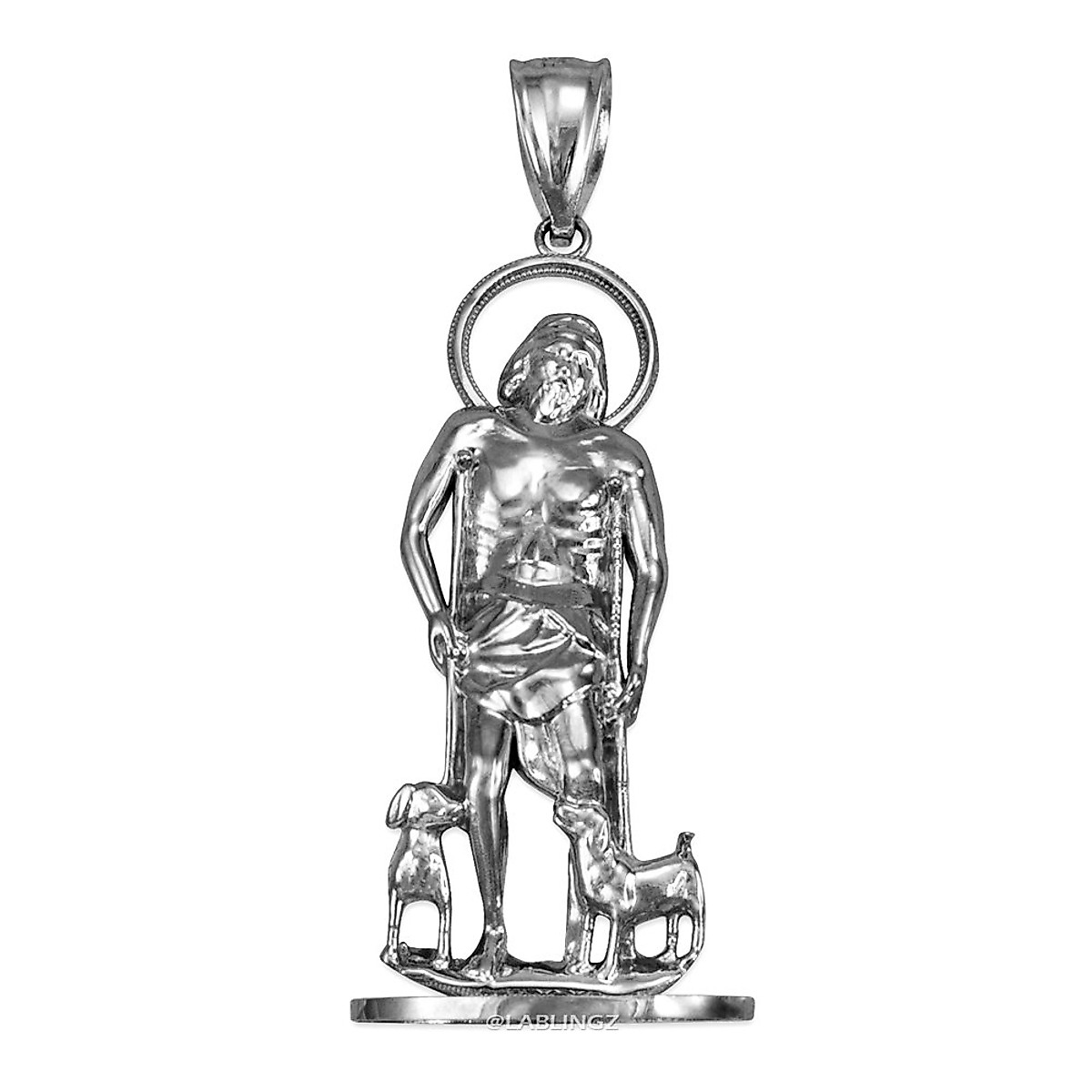 Religious Jewelry by LABLINGZ Sterling Silver St. Lazarus of Bethany Statuette Pendant