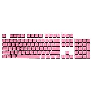 Heave 104Pcs Keycaps Set,PBT Keycaps Double Shot Backlight Keycaps for MX Mechanical Gaming Keyboard Replacement Key Cap(Only Including Keycaps) Pink