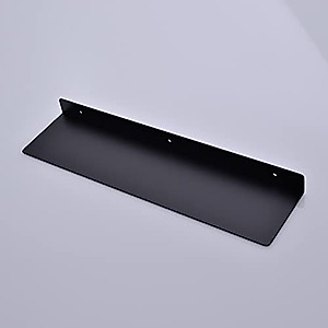 TRUSTMI Wall Mounted Bathroom Shelf, SUS 304 Stainless Steel Floating Storage Organizer, Kitchen Bedroom Flat Shelf, 20 inch by 4 inch, Matte Black