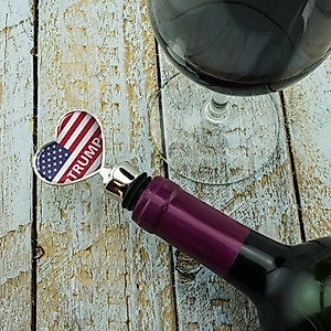President Trump American Flag Heart Love Wine Bottle Stopper