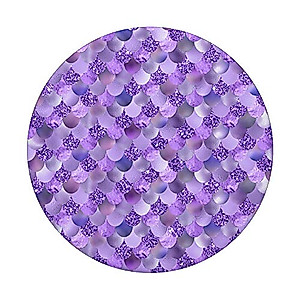 Purple Glam Mermaid Scales For Women and Girls PopSockets PopGrip: Swappable Grip for Phones & Tablets