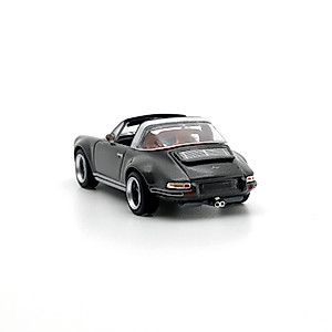 Pop Race Porsche Singer 911 1/64 Scale Diecast Model car (Targa Metallic Grey)