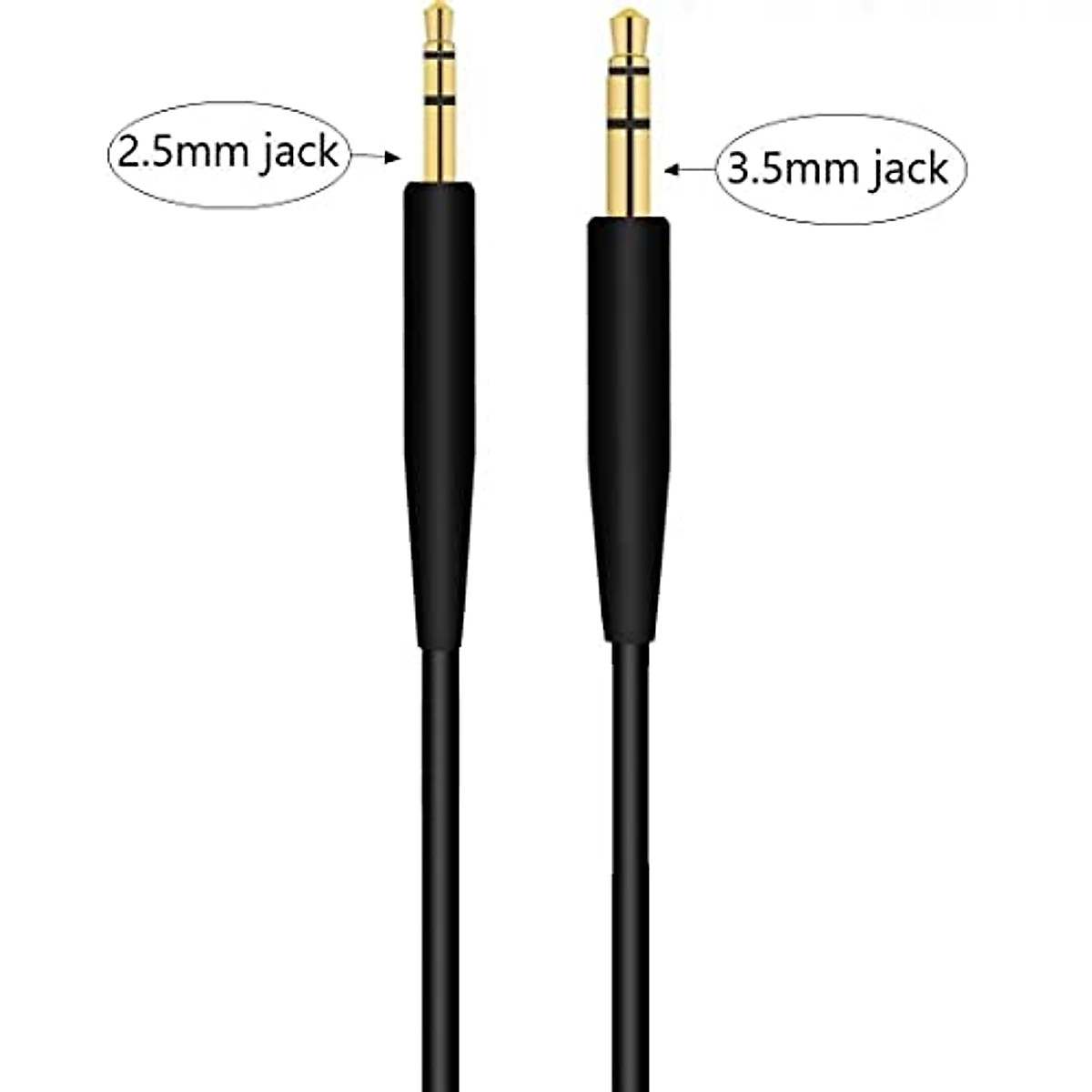 Earla Tec Replacement Audio Cable Cord,Aux Wire 3.5mm to 2.5mm Compatible with Bose QuietComfort QC25 QC35 QC35II QC45 NC700 Soundlink Soundtrue Headphones (No mic)