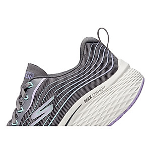 Skechers Women's Max Cushioning Elite 2.0 Sneaker, Charcoal/Lavender, 9.5