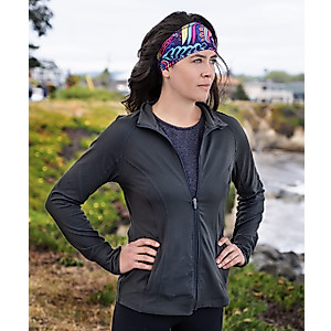 Headbands for Women, Poly Jersey Stretchy with UPF 30 Sportswear Wide Hair Wrap Suitable for Under Bike Helmets, Riding Helmets, Yoga, Jogging, Hiking (3 Pack, Poly Jersey Patterns)