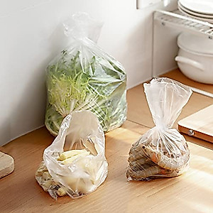 InPoetry 14" x 20" Plastic Produce Bag on a Roll, Food Storage Bag and Grocery Clear Bag, 350 Bag(1 Roll)