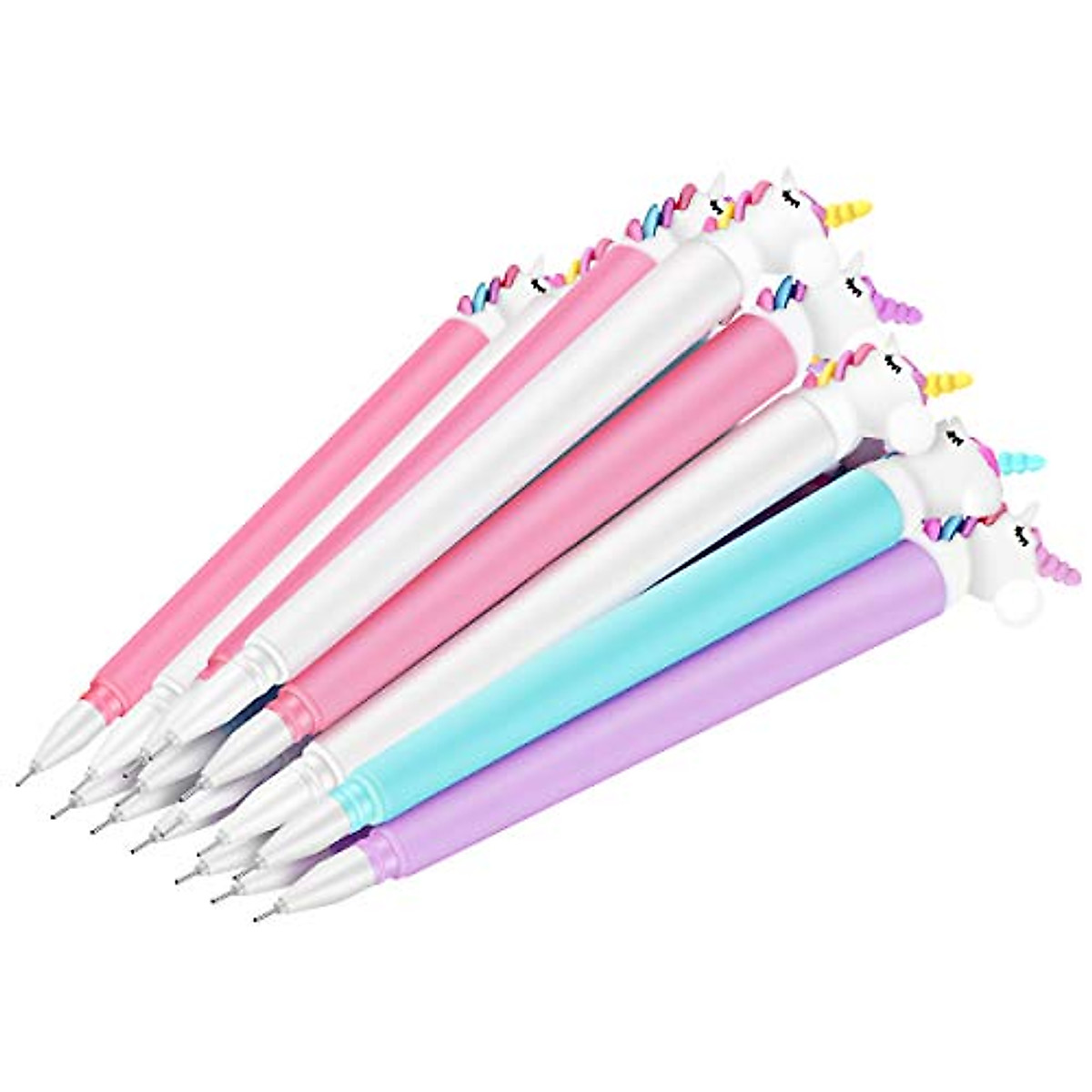 BTYMS 16pcs Cute Unicorn Gel Pen Liquid Ink Pens Office School Supplies Student Gift 0.5mm Ballpoint Pen