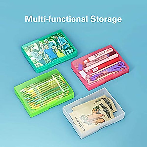 iBune Large 5x7 Photo Storage Box, 8 Inner Photo Cases Store up to 1000 Pictures, Photo Organizer with Zipper Cloth Bag, Cards Craft Keeper with Handle for Photo Cards Seed Storage, Rainbow