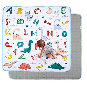 MEM Playpen Mat 50" X 50" Baby Play Mat, Thicken One-Piece Baby Crawling Mat, Non Slip Washable Play Mats for Floor, Cushioned Baby Playmat Floor Mat for Infants, Babies, Toddlers