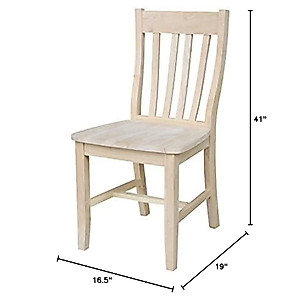 International Concepts Pair of Cafe Chairs, Unfinished