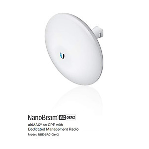 NanoBeam AC NBE-5AC-Gen2-US 4 Units 5GHz High-Performance airMAX ac Bridge CPE with Dedicated Management Radio
